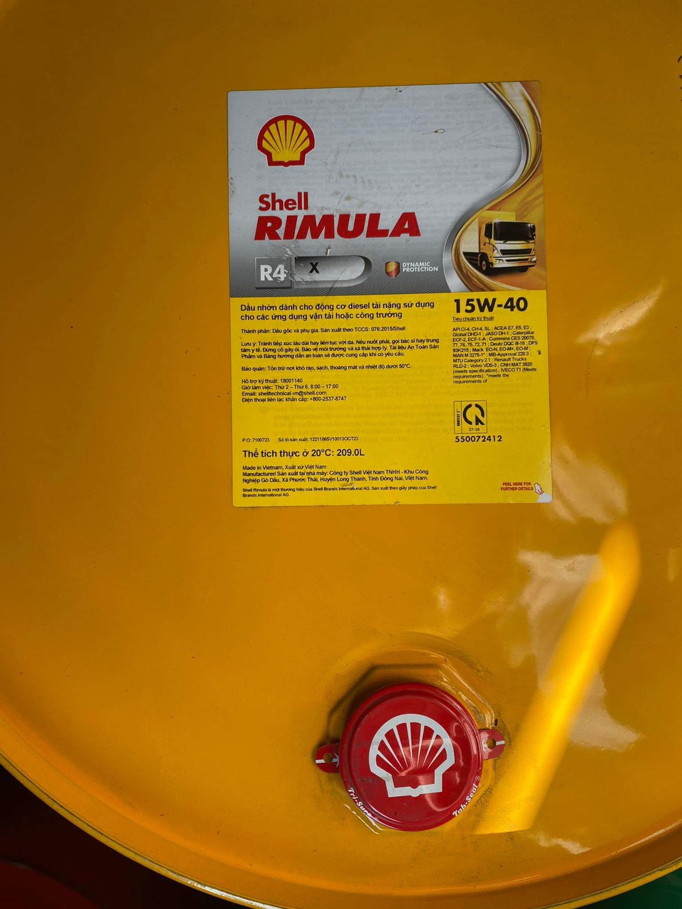 Dầu động cơ Shell Rimula R4X 15W40 Chính hãng, Giá tốt nhất tại quận 12 ...